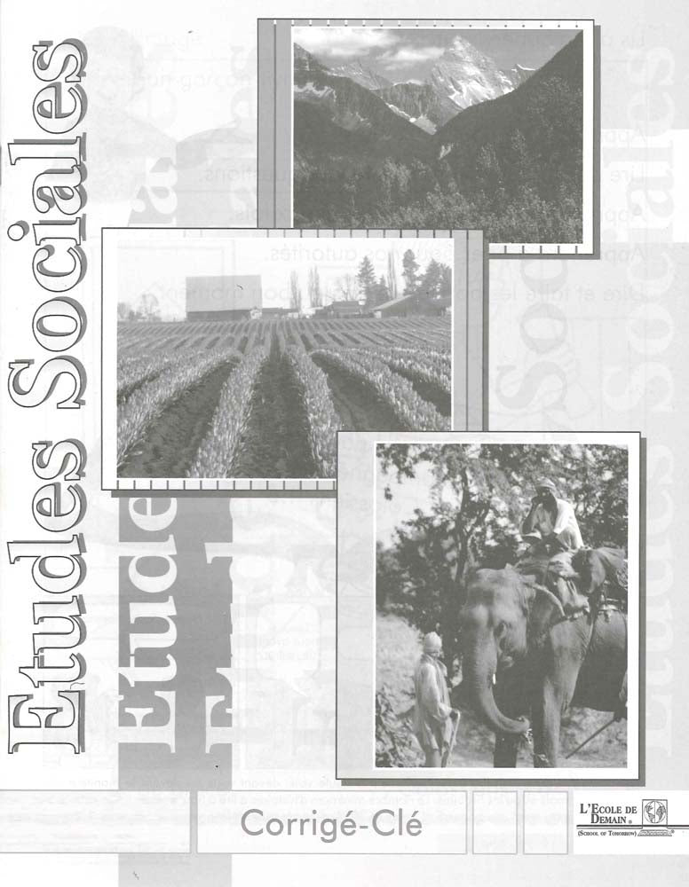 Etudes Sociales Corrigé-Clé 25 – Christian Education Europe Shop