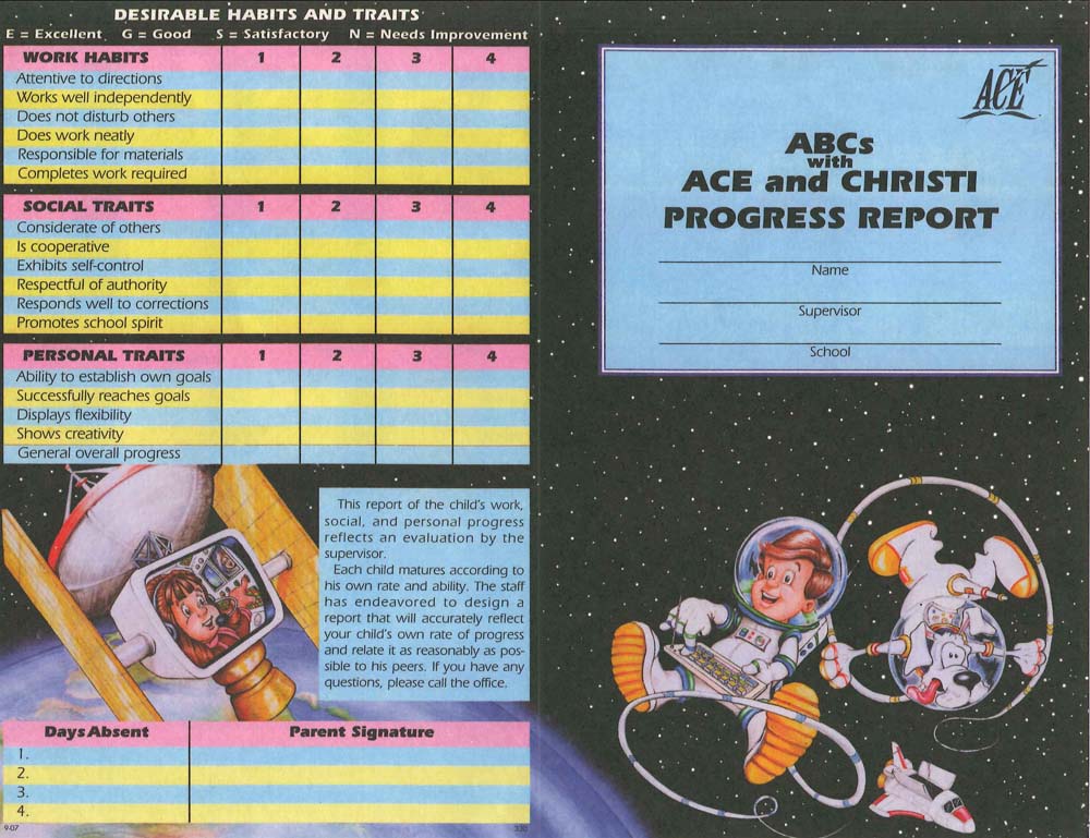 ABCs Progress Report Pack (10) – Christian Education Europe Shop